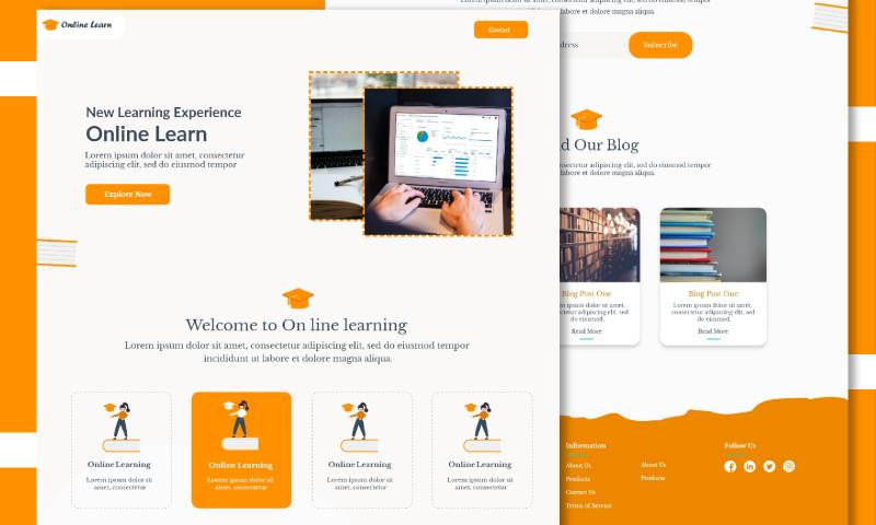 Online Learning Figma Landing Page - Ui4free.com Online Learning Figma Landing Page - Ui4free.com