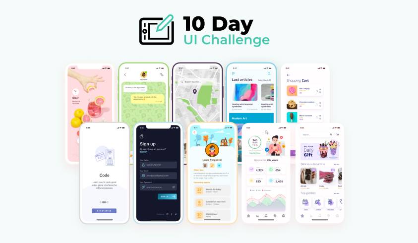 10 Day Design Challenge Figma | UI4Free