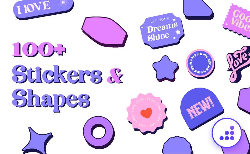 100+ Stickers & Shapes | UI4Free