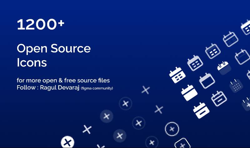 1200+ Open Source Icons Figma Resource | UI4Free