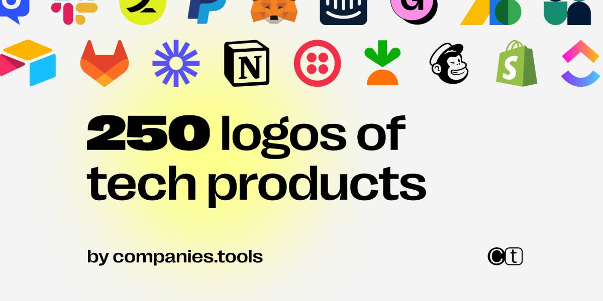 250 (500) logos of tech products vector ui kit | UI4Free
