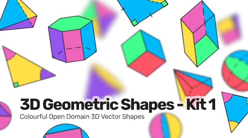 3D Geometric Shapes Figma Illustration | UI4Free