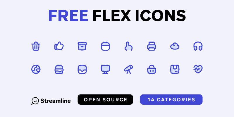 500 Flex Icons (Open Source) Figma Template | UI4Free