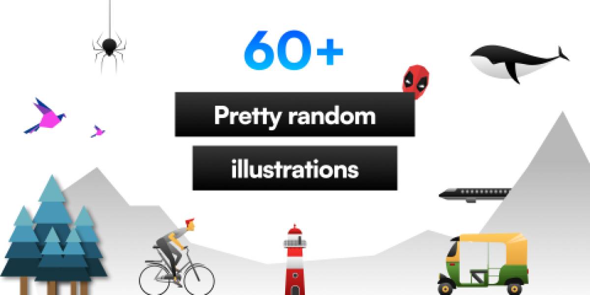 60+ Pretty Random Illustrations figma template | UI4Free