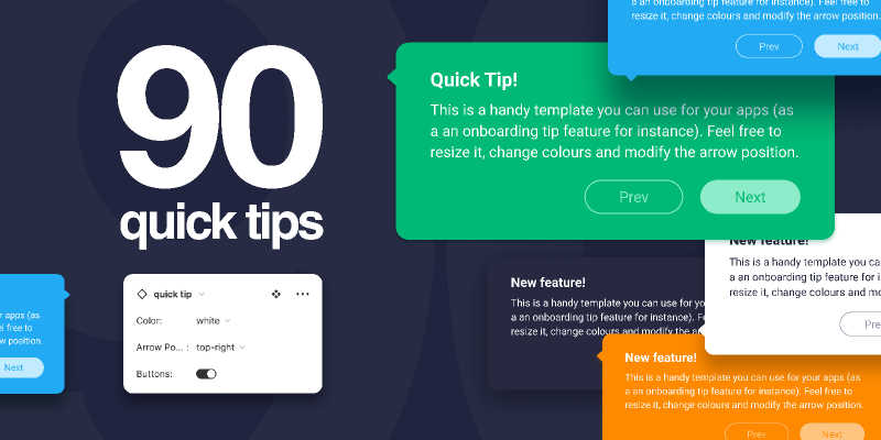 90 Quick Tips free templates | UI4Free