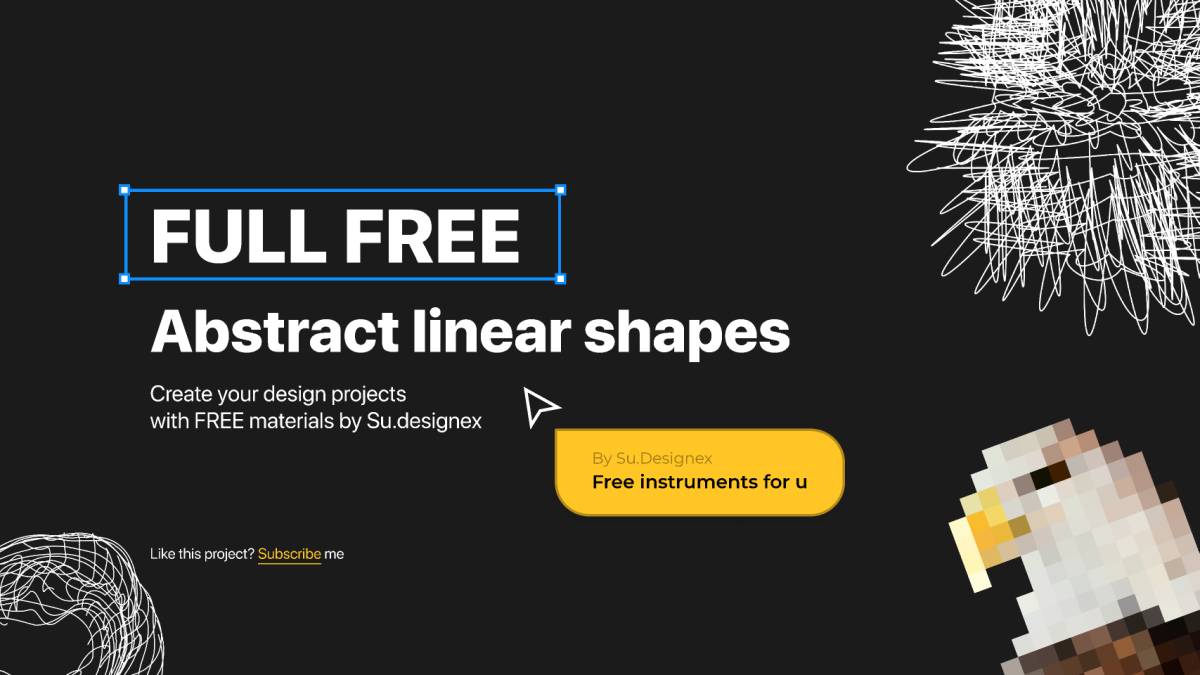 Abstract Linear shapes Figma Illustration | UI4Free