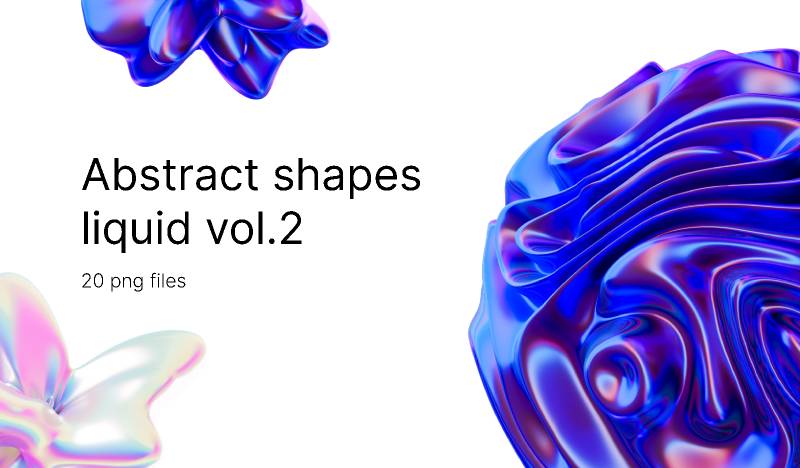 Abstract shapes (liquid 2) Figma Template | UI4Free