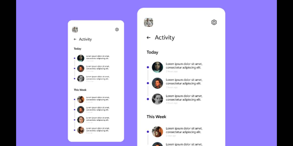 Activity Feed Figma Template - Ui4free.com