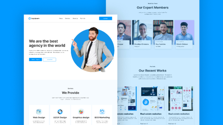 Landing UI Kit figma free - Ui4free.com