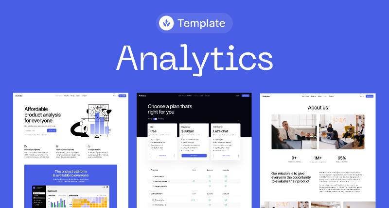 Analytics Figma Website Template | UI4Free