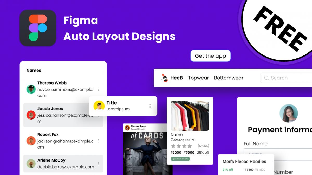 Auto Layout designs figma | UI4Free