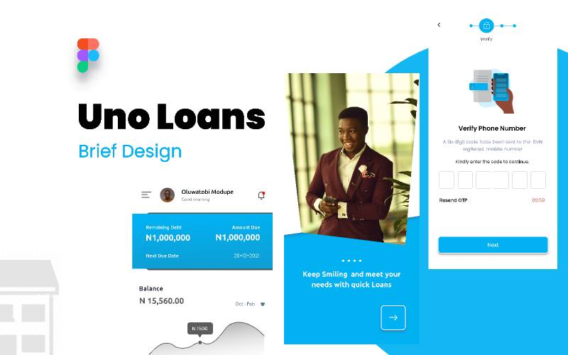 Bank Loan Figma Mobile App | UI4Free