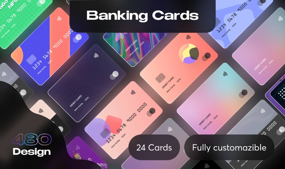 Banking Cards Design Figma Template - Ui4free.com