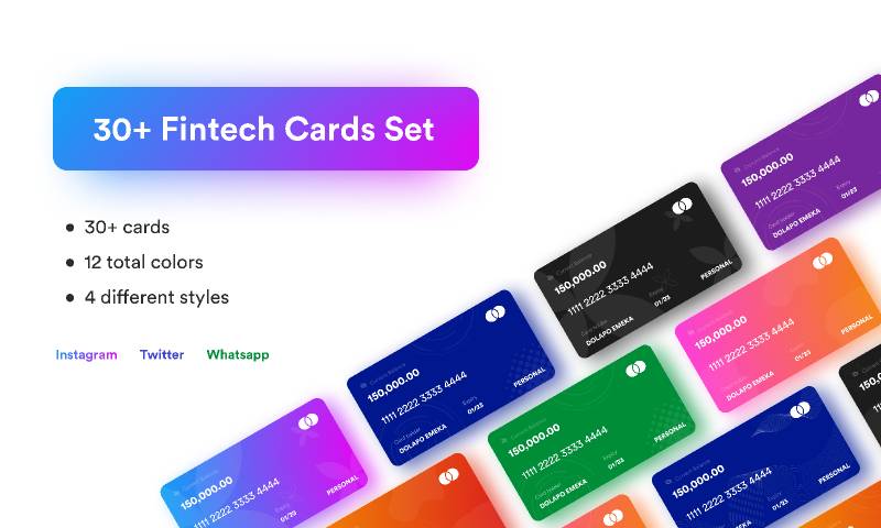 Banking Cards free figma template | UI4Free