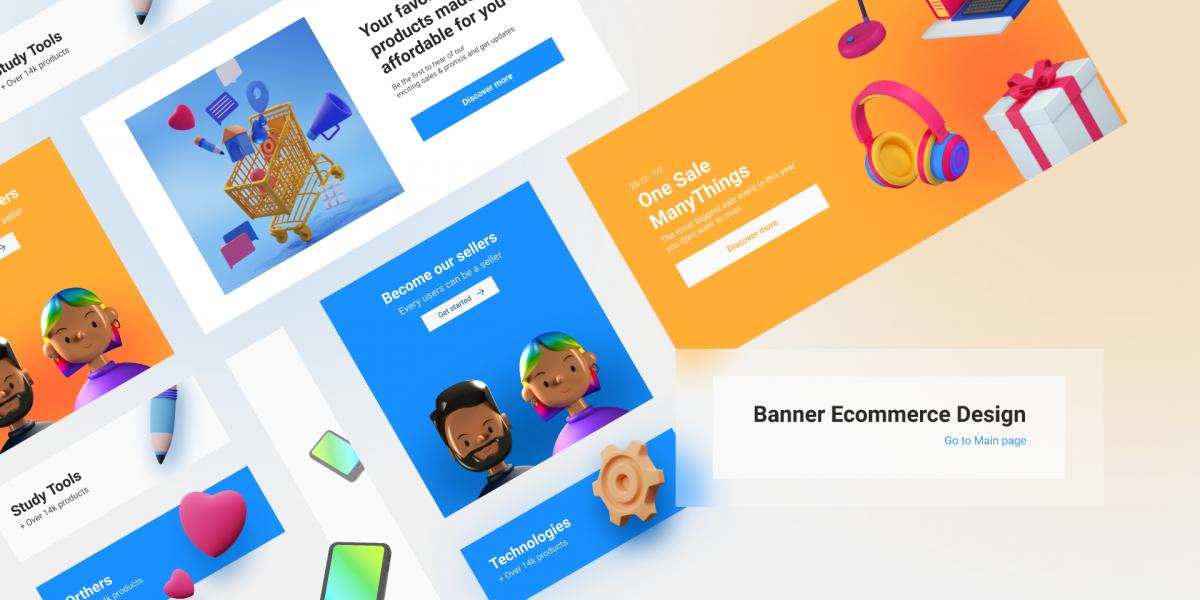 Banner ecommerce figma design - Ui4free.com
