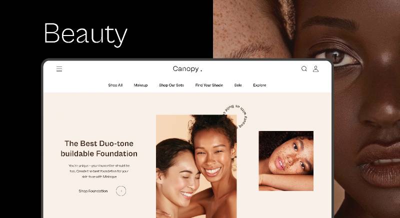 Beauty E-commerce web design Figma Website Template | UI4Free