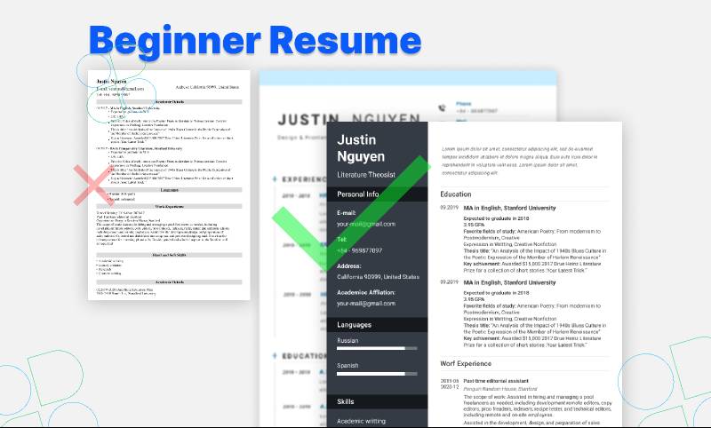 Beginner Resume | UI4Free