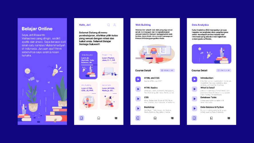 Library Mobile app Figma Template - Ui4free.com