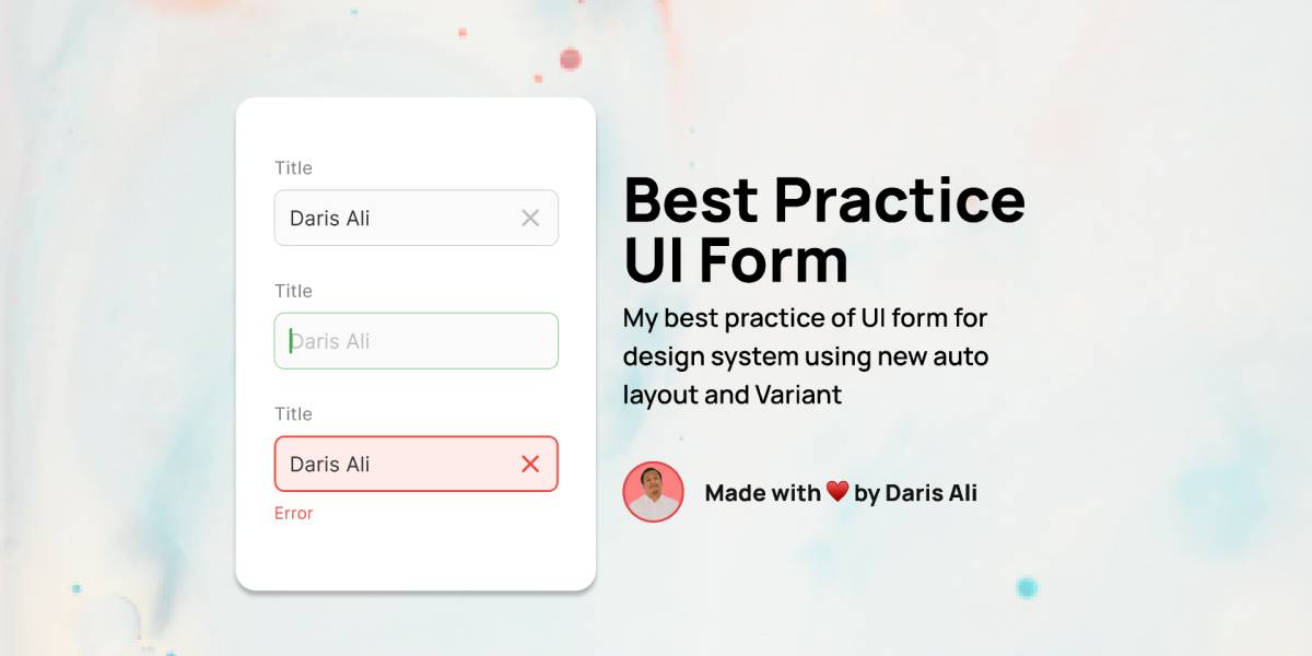 Best Practice Design System - Forms figma free | UI4Free