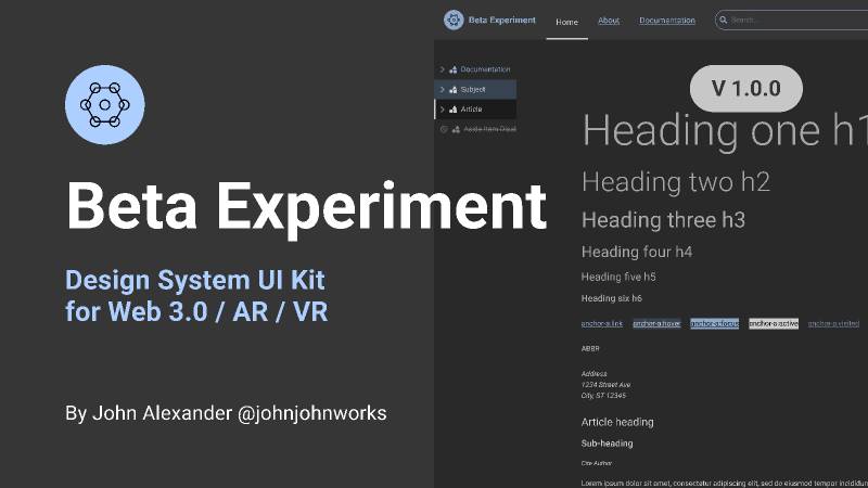 Beta Experiment Design System UI Kit | UI4Free