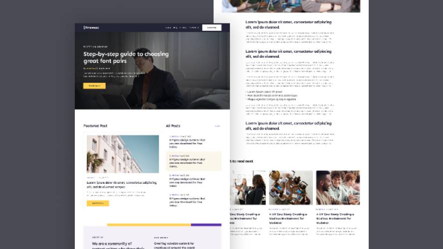 Free Portfolio Website Design - Figma Website Template - Ui4free.com