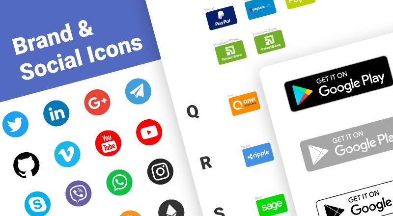 Brand and Social Icons | UI4Free