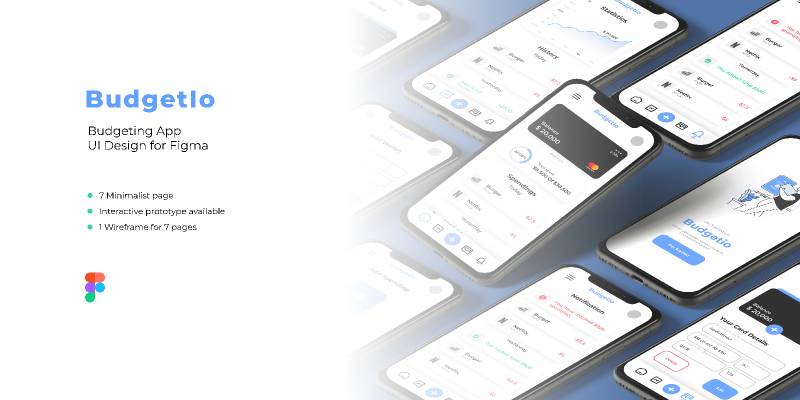 Budgetio Budgeting app Free Figma Template - Ui4free.com