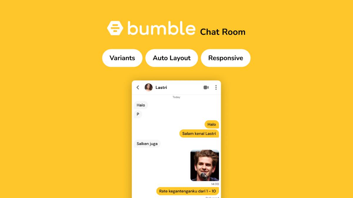 Bumble Chat Room Figma UI Kit | UI4Free