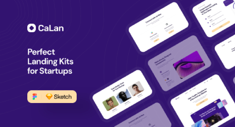 Calan Perfect Landing Kits for Startups | UI4Free