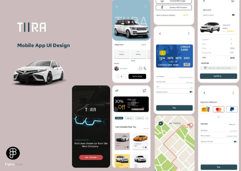 Car Rental Mobile App Figma Template | UI4Free