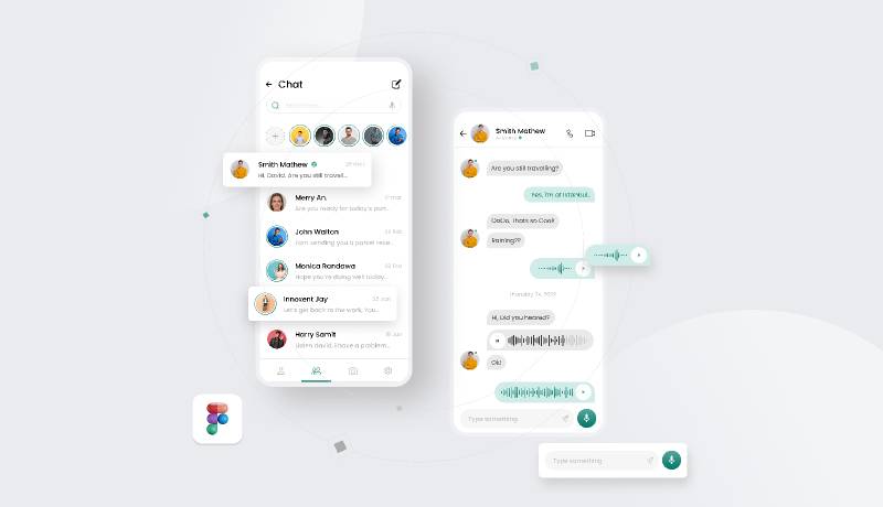 Chat Mobile App Figma Mobile Template | UI4Free