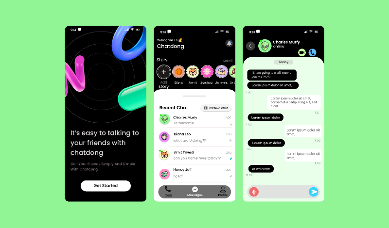 Chatdong Chat App Figma UI Kit | UI4Free Chatdong Chat App Figma UI Kit | UI4Free