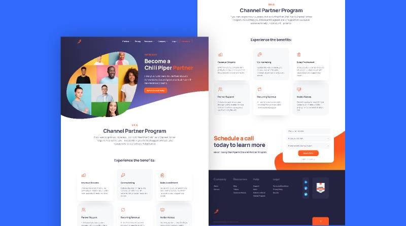 ChiliPiper Header Animated Figma Website Template | UI4Free