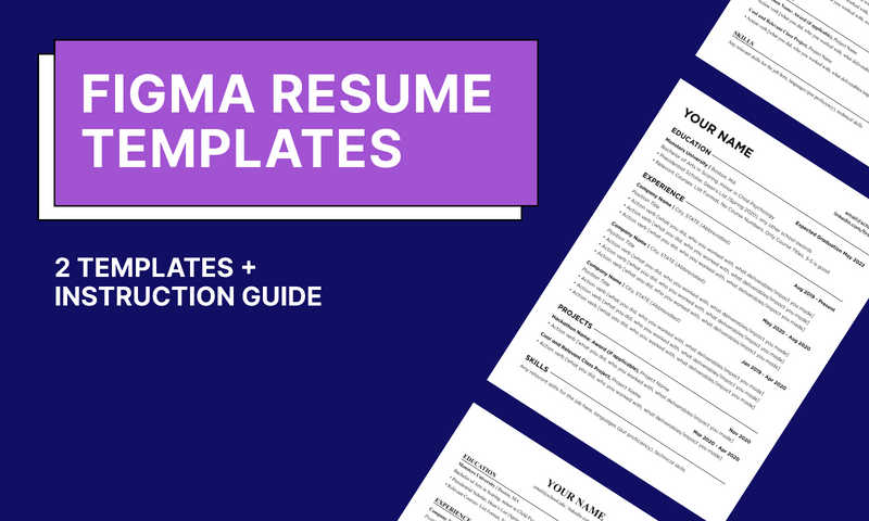 Clean Figma Resume Templates - Ui4free.com