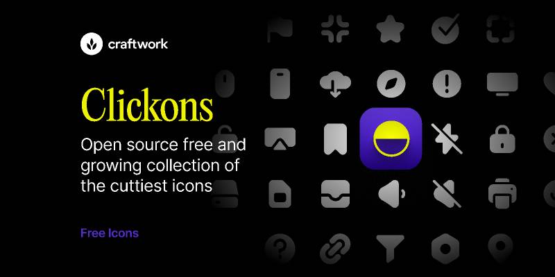 Clickons from Craftwork Figma Template | UI4Free
