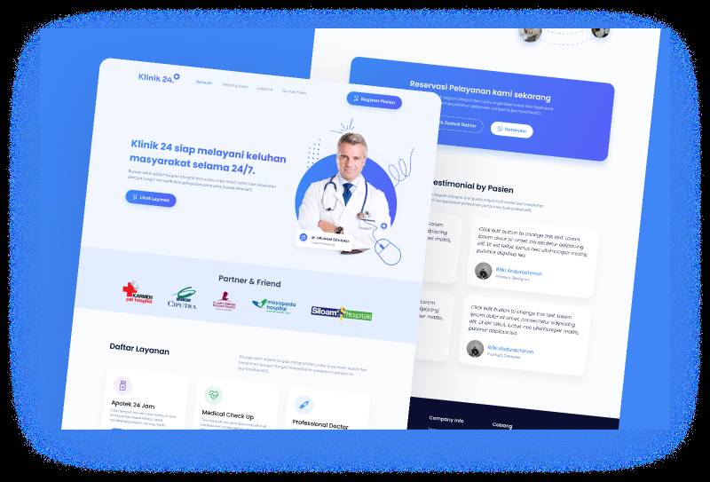 Clinic Doctor Healthcare - Figma Landing Page - Ui4free.com