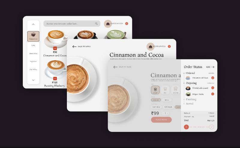 Coffee House Kiosk Figma Website Design | UI4Free
