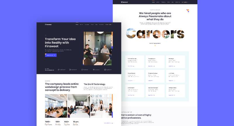 Company Website Figma Template | UI4Free