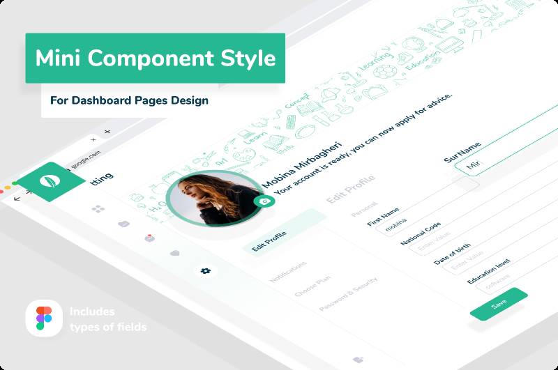 Component Style For Dashboard Figma Website Template | UI4Free