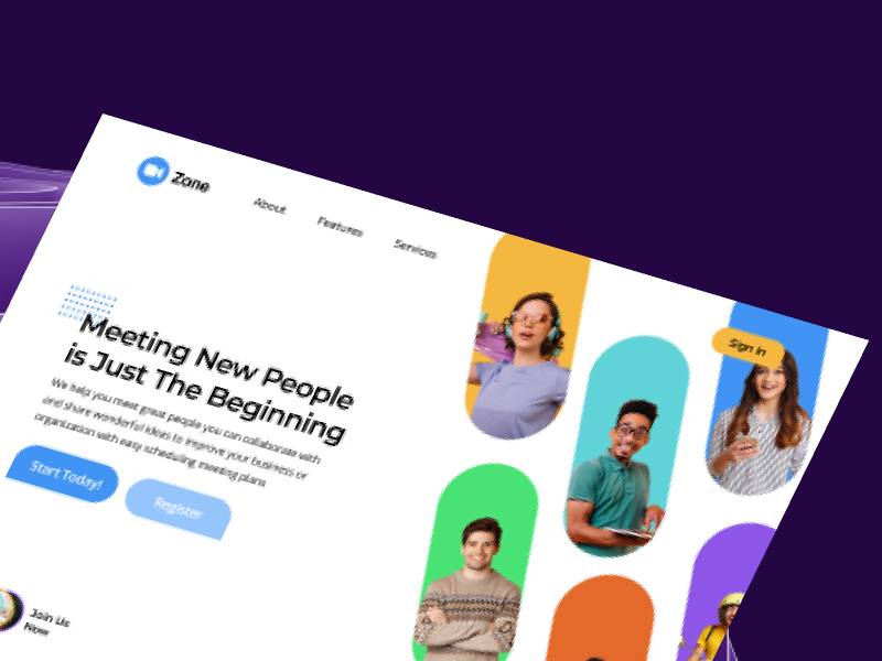Conference App Header Figma Website Ui Kit | UI4Free