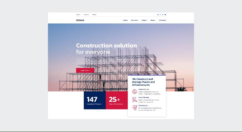 Construction Website Figma Ui Kit Free Download | UI4Free