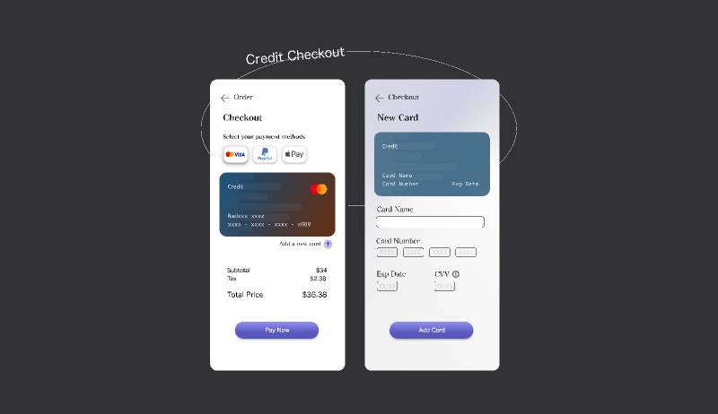 Credit card checkout Figma Mobile Template | UI4Free