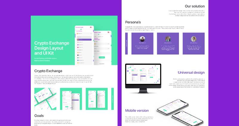 Crypto Exchange Website Figma Template | UI4Free