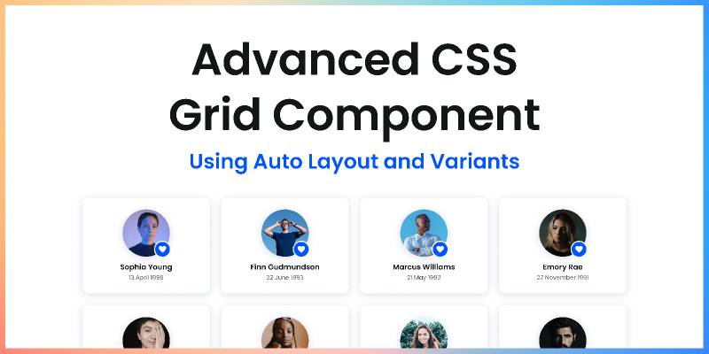 Download CSS Grid Component Figma Template - Ui4free.com