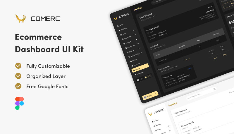 Dashboard UI Kit Figma Website Template | UI4Free
