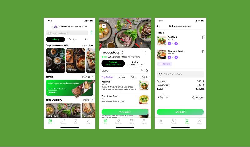 Delivery Figma Mobile App | UI4Free