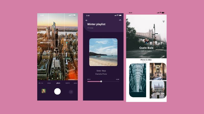 Designing a camera app on a phone figma template | UI4Free