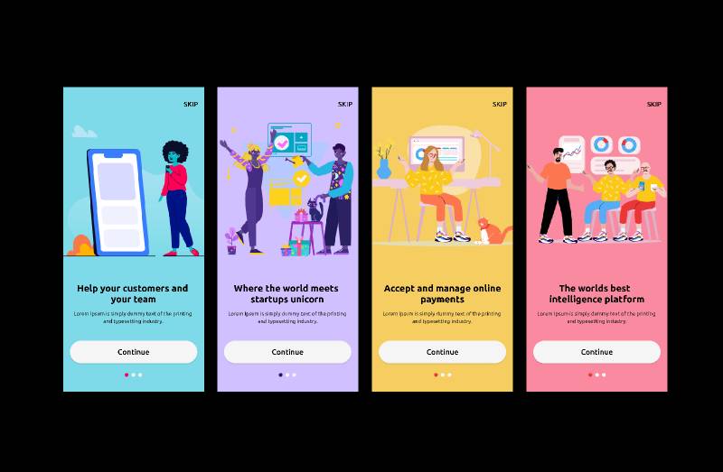 Different Onboarding Screens Designs Figma Template | UI4Free