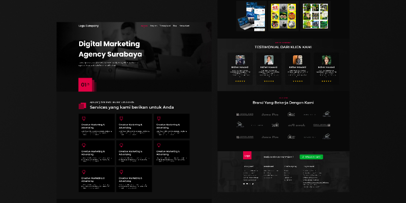 Digital Creative Agency Website Figma Free Template | UI4Free