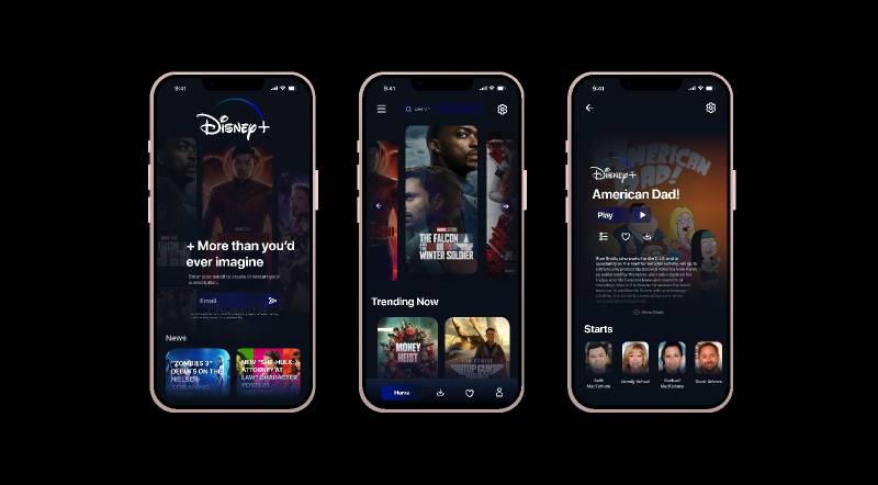 Disney Plus Mobile App Figma Template | UI4Free